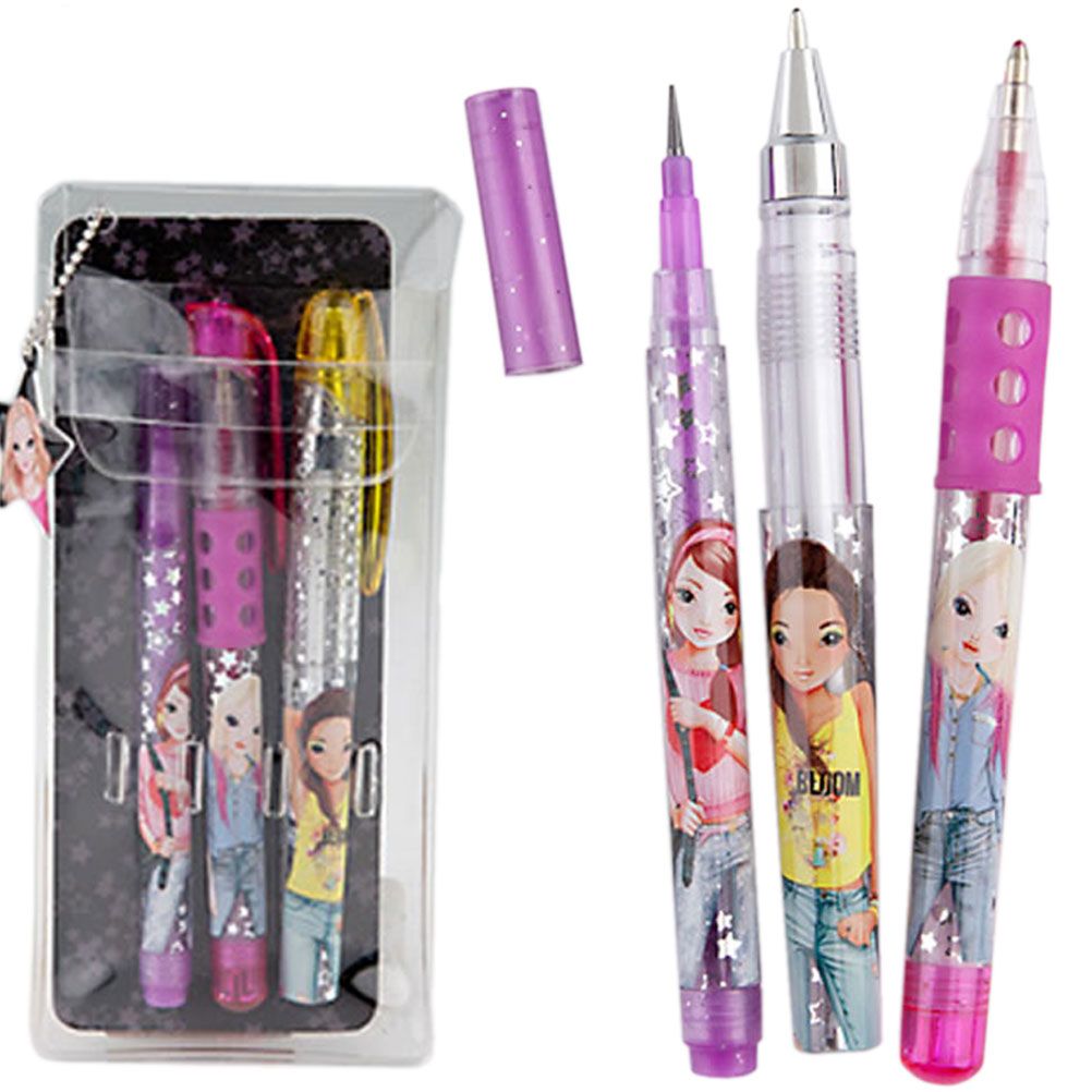 Mini set crayons Top Model - Stylo bille - Stylo gel - crayon
