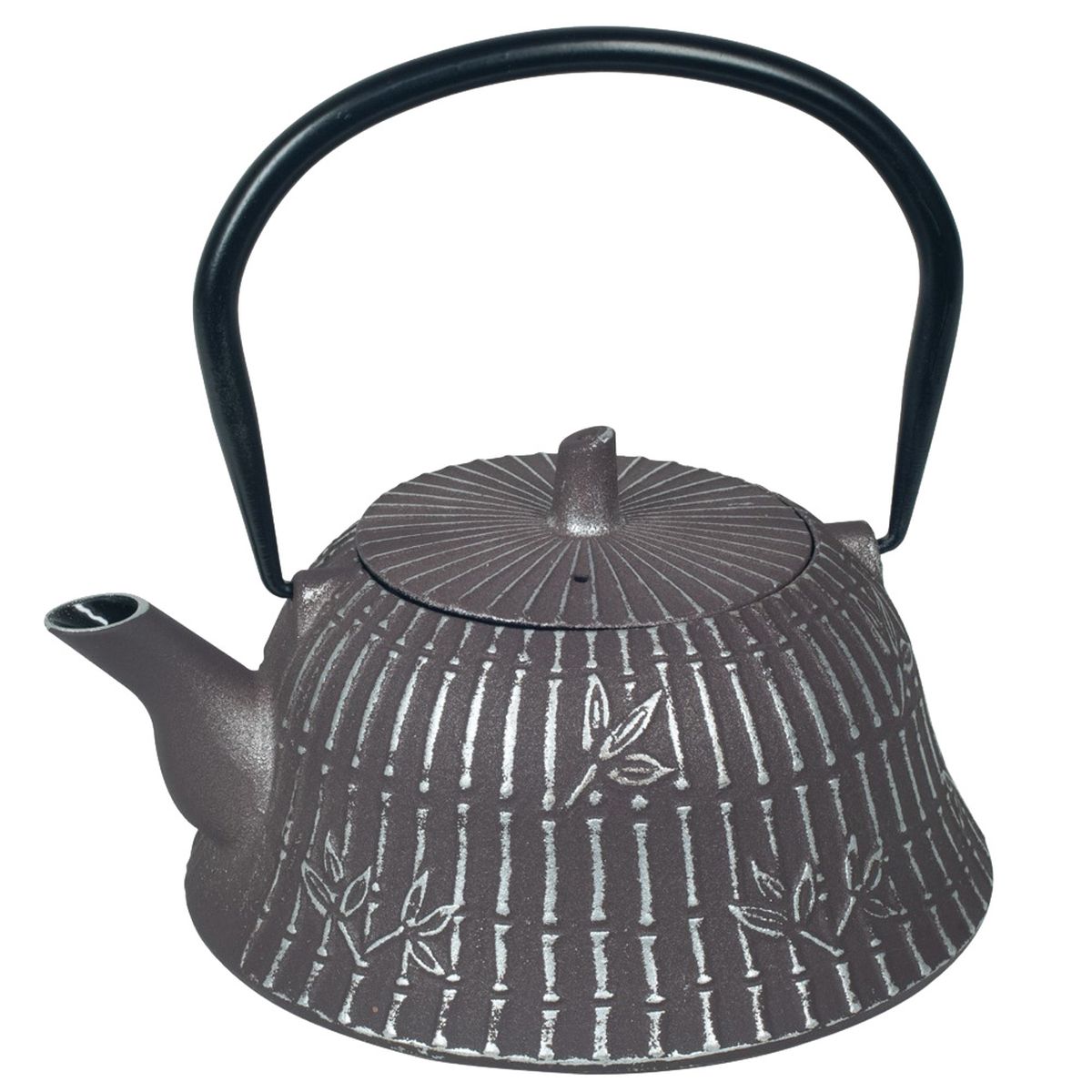 Théière Japonaise en fonte émaillée Brun et Argent 1.2 litre - Type ...
