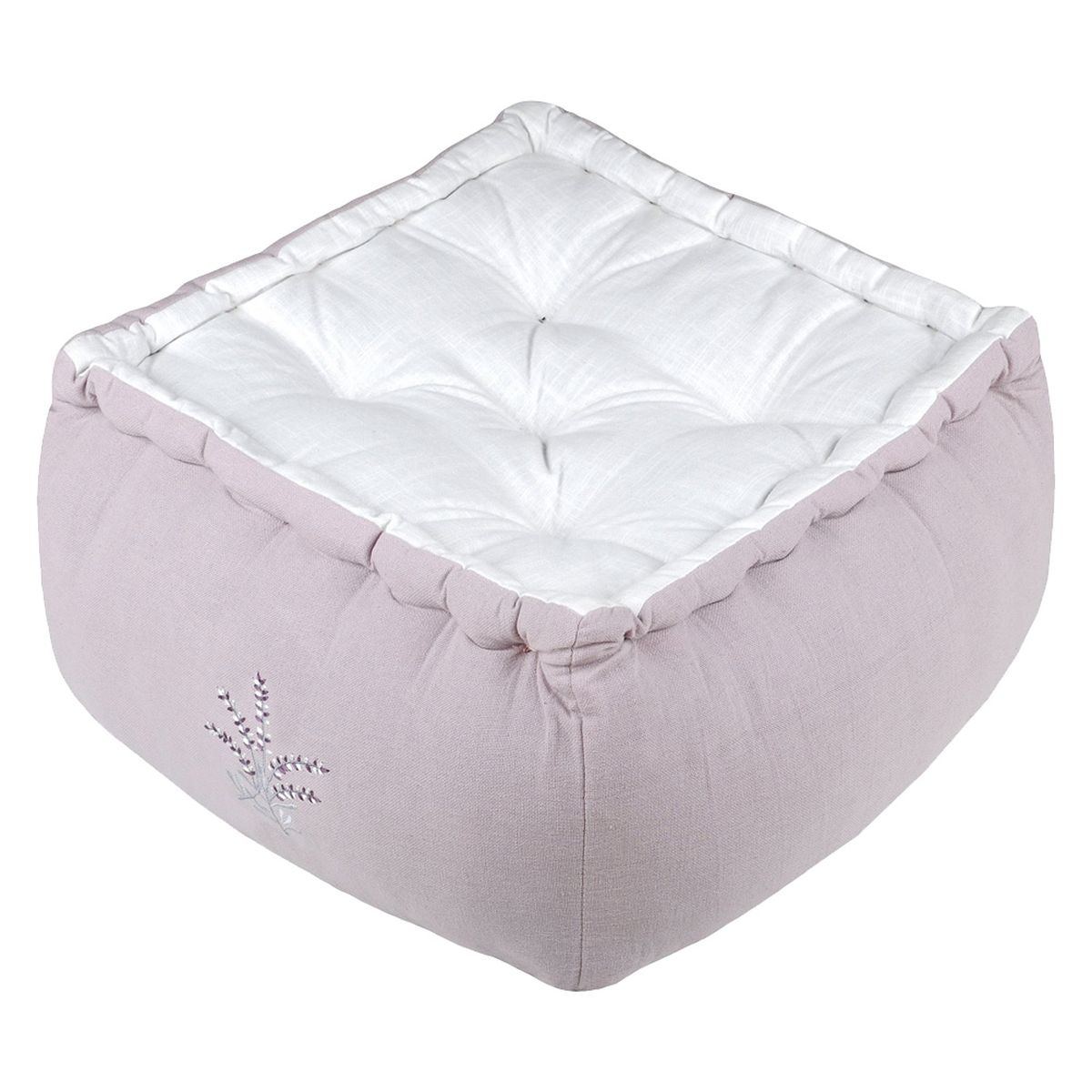 Pouf Coussin de sol en coton 40 x 40 x 30 cm - Cavaillon
