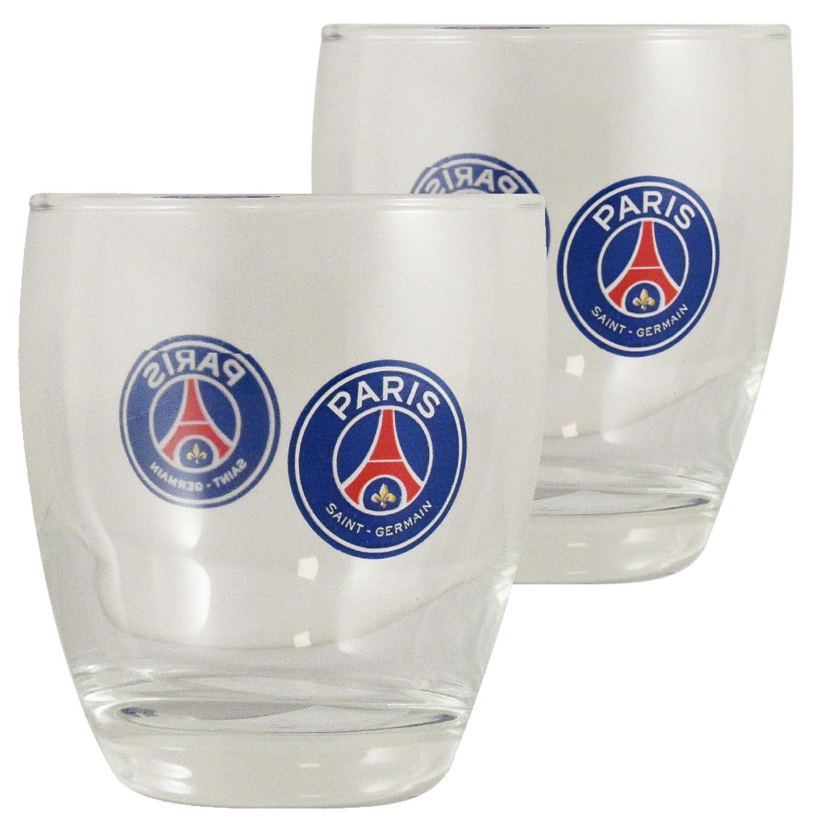 Verres à eau Paris Saint Germain PSG en set de 2