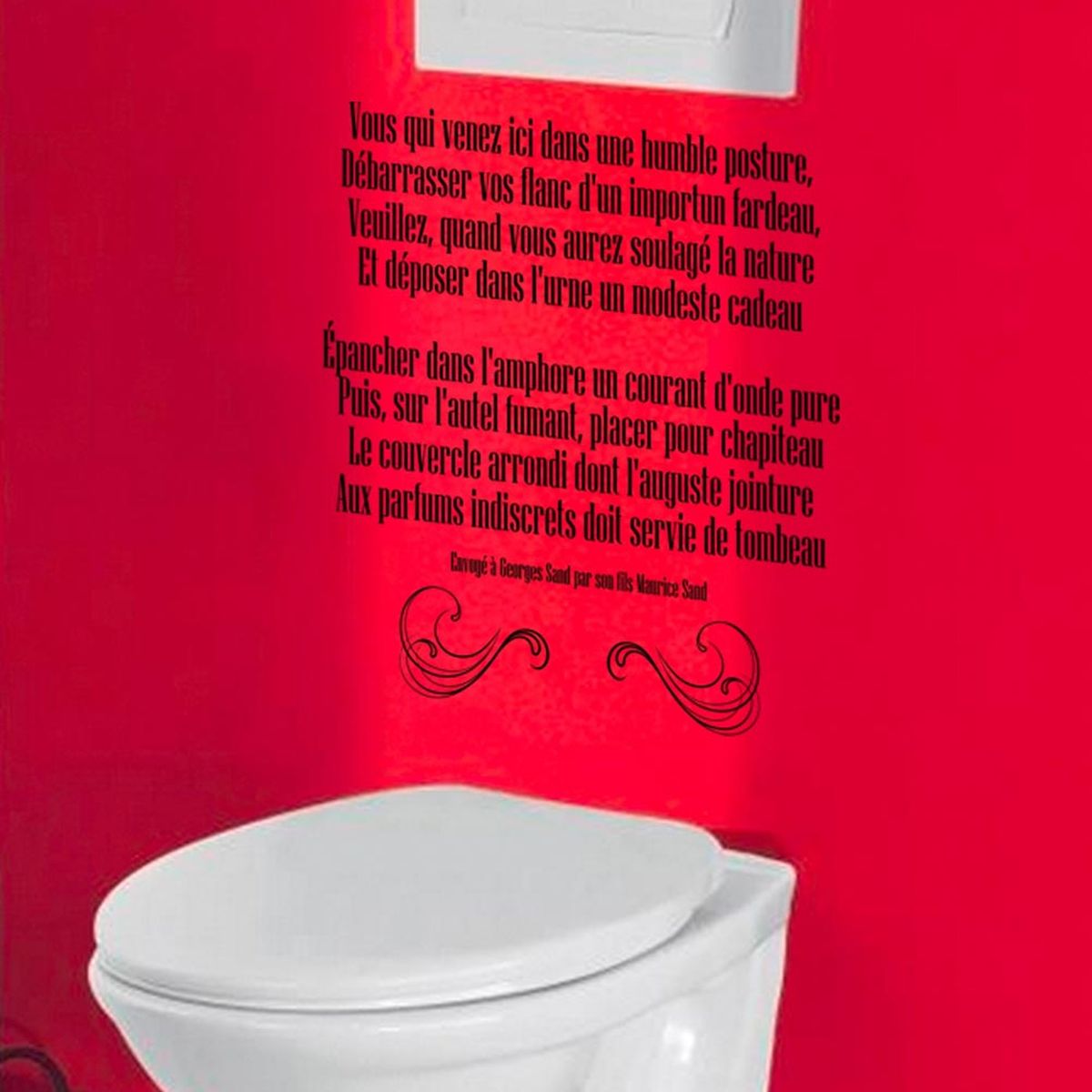 Stickers Citation planche 50 x 70 cm - Toilettes