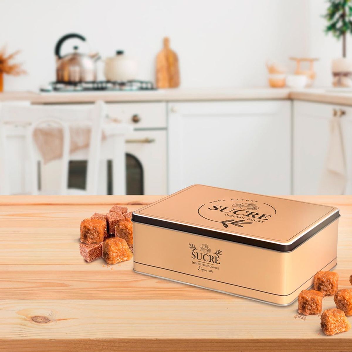 Boite à sucre en métal Épicerie Traditionnelle