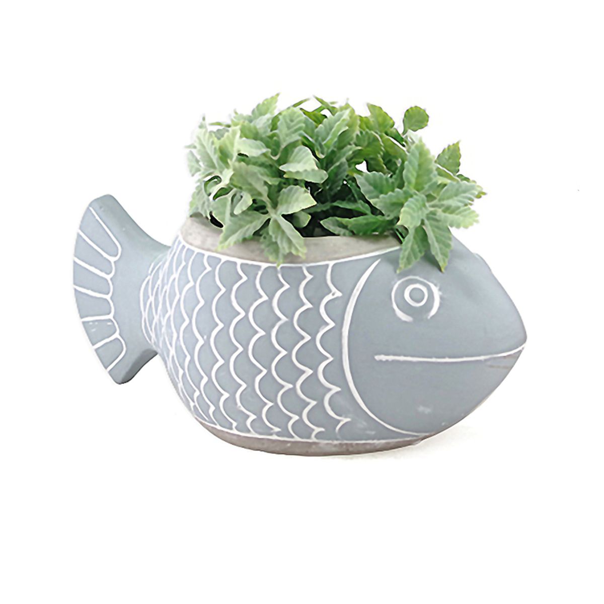 Cache pot - Poisson Bleu - Collection JORIS - 25 cm