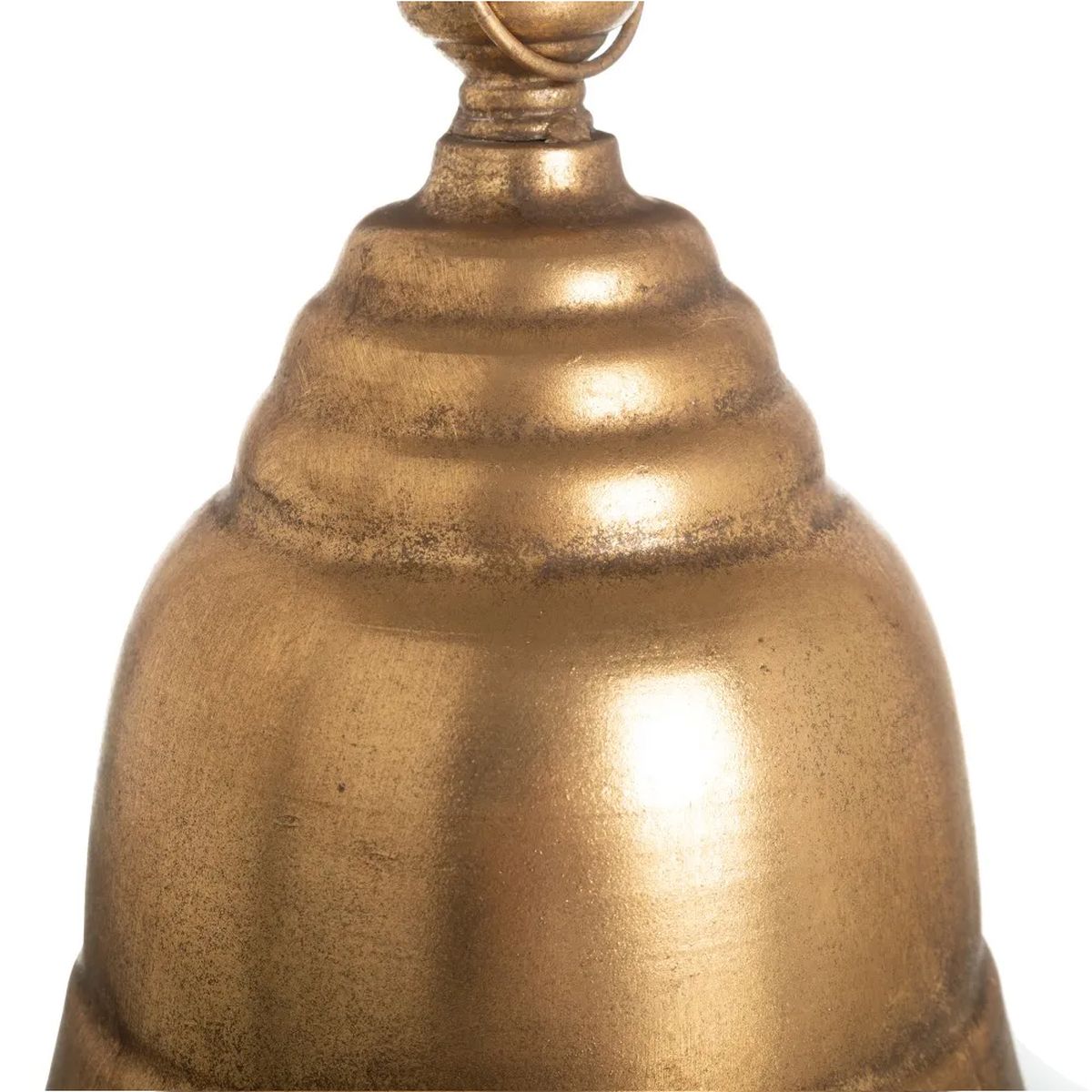 Cloche décorative en métal doré 41 cm