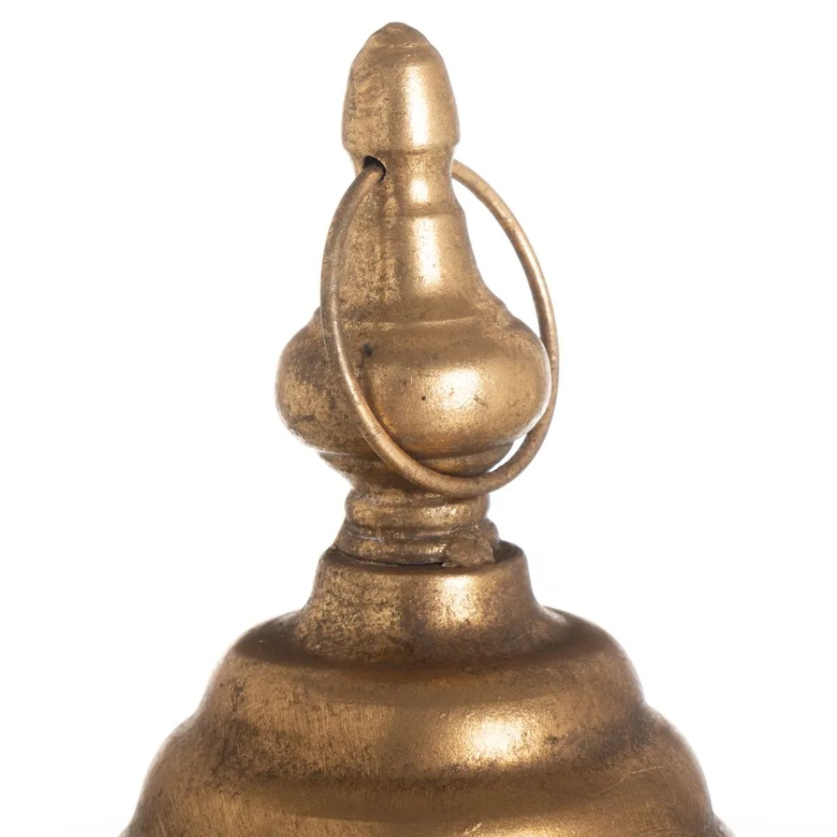 Cloche décorative en métal doré 41 cm